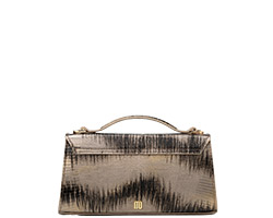 Rosé top handle bag, Crocodile. VALENCIA. Maria Oliver 1948
